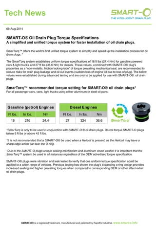 Smart o-torque-specification | PDF