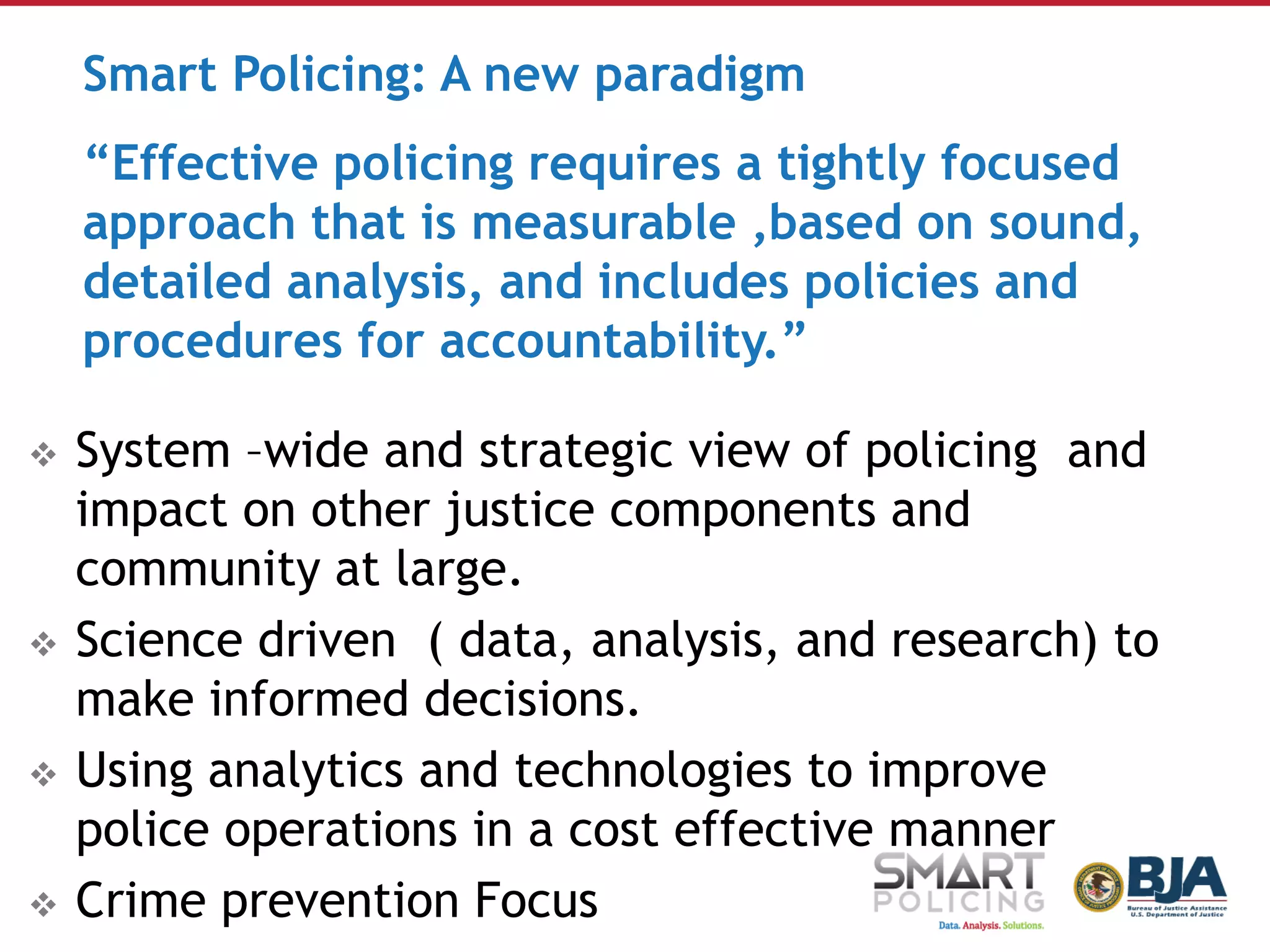 Smart policing and technology applications presentation | PDF