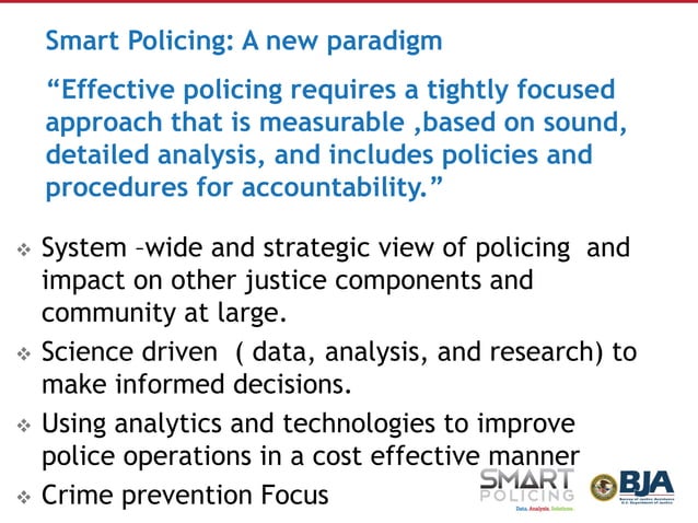Smart policing and technology applications presentation | PDF