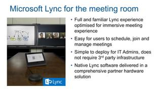 SMART Room System for Microsoft Lync | PPTX | Web Conferencing ...