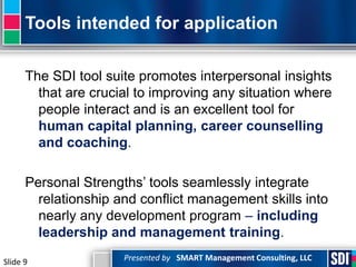 SMART Strength Deployment Inventory (SDI) Workshops | PPTX