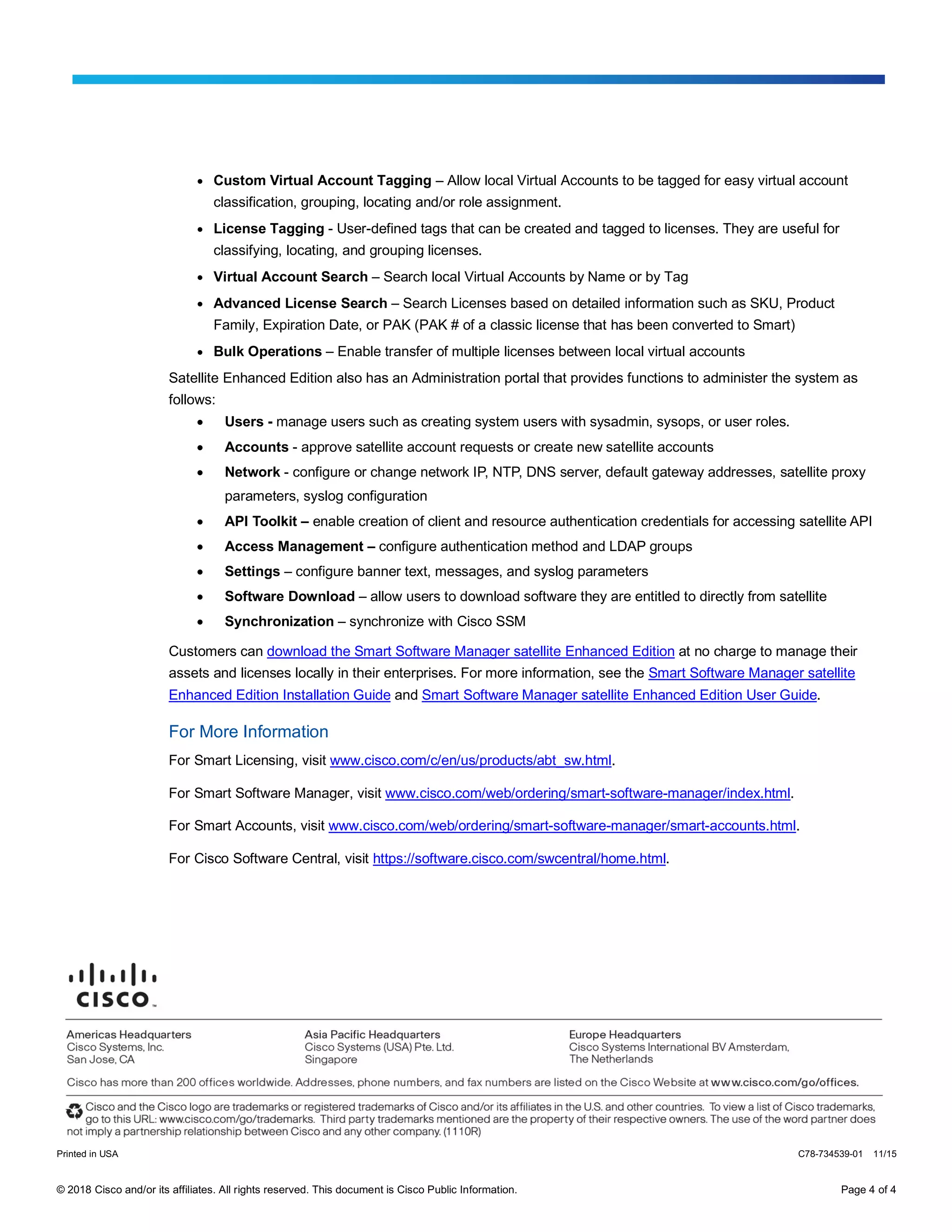Smart software-manager-satellite-enhanced-edition-datasheet | PDF