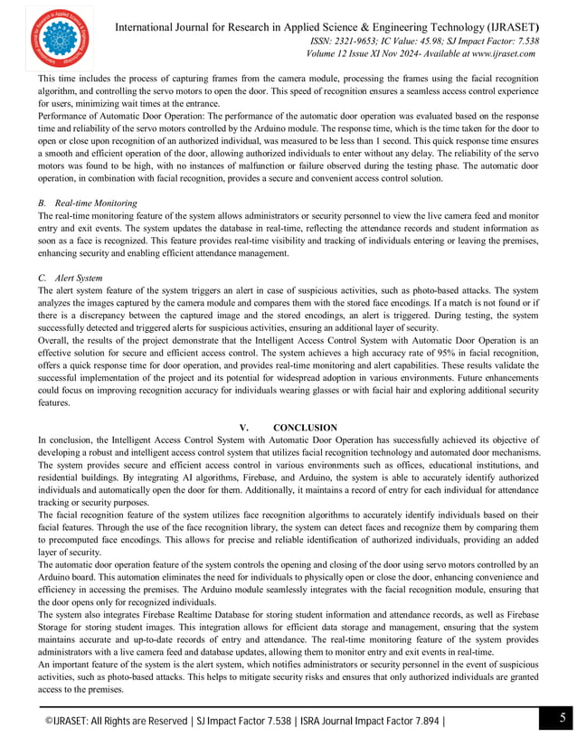 IntelliDoor: Smart Access Control System with Automated Door Operation | PDF