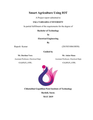 Smart agriculture using iot (fully smart) By using arduino | PDF