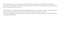Smart AI Based Solutions And Services For College Library System.pptx ...