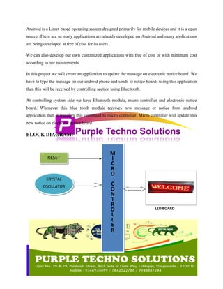 Smart and cost effective wireless electronic notice board message ...