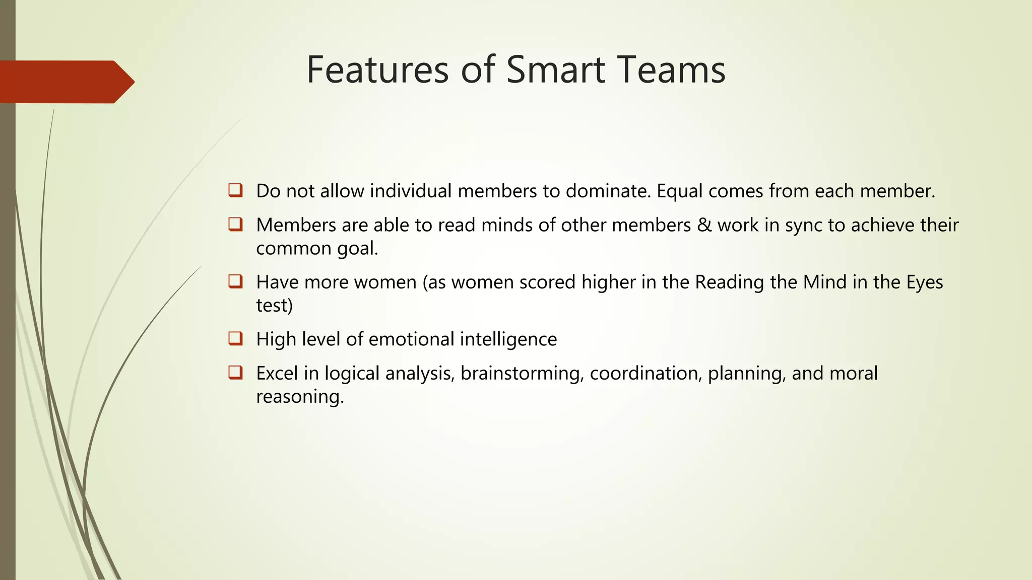 Smart Teams and Dumb Teams | PPTX
