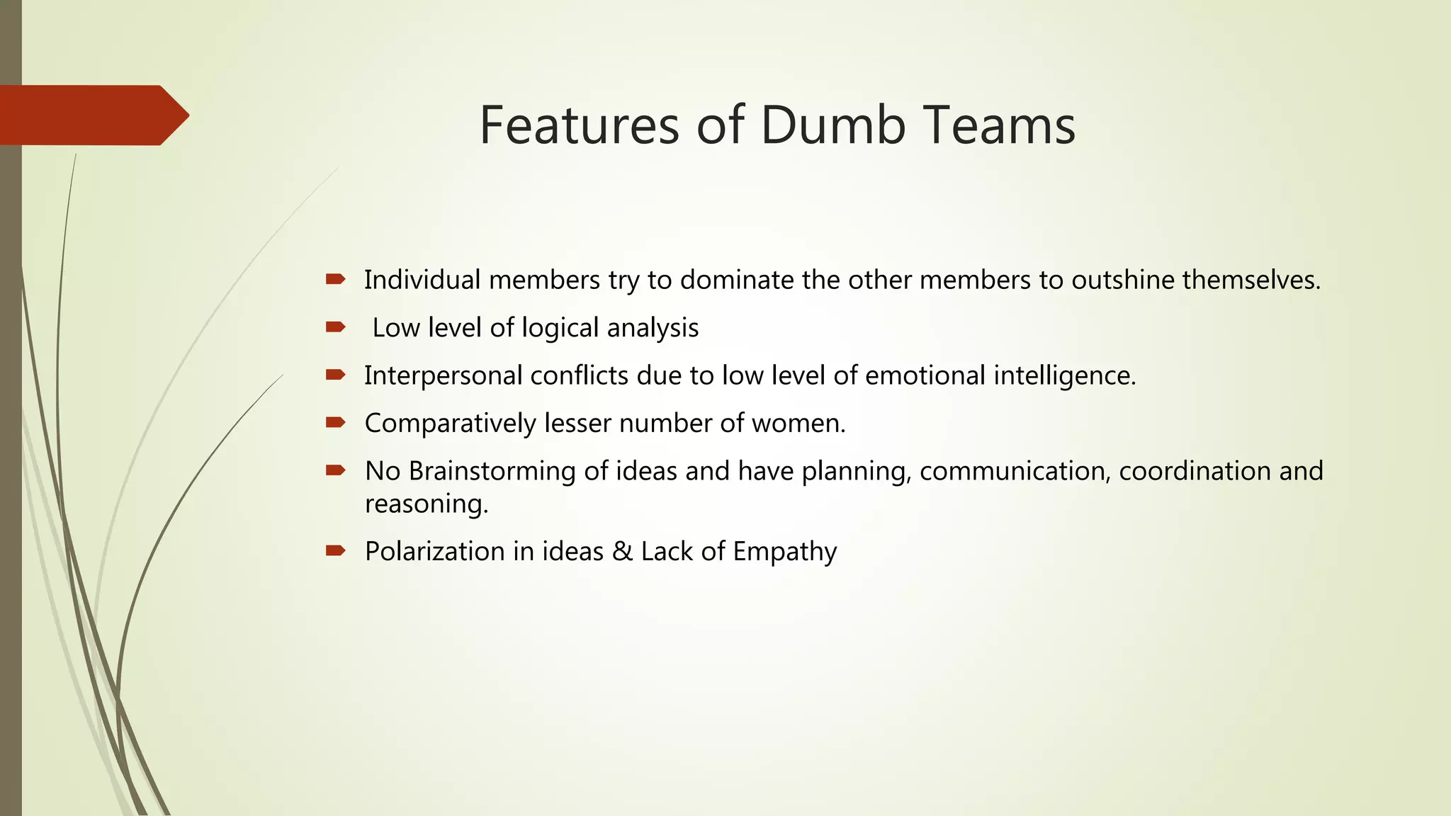 Smart Teams and Dumb Teams | PPTX