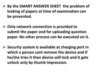 Smart answer sheet - A paperless paper | PPTX