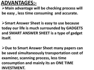 Smart answer sheet - A paperless paper | PPTX