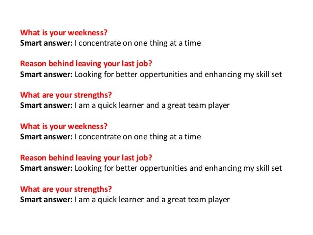 Smart Answers in Interview