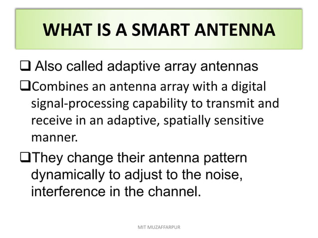 Smart antenna for_mobile_communication | PPTX | Telecommunications ...