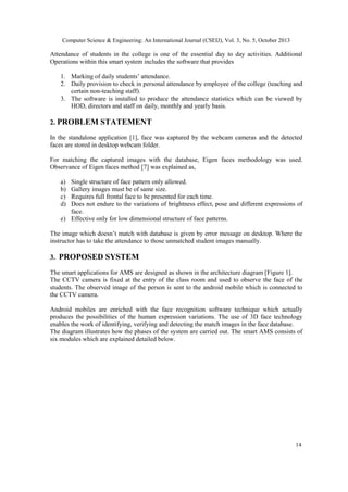 Smart application for ams using face recognition | PDF