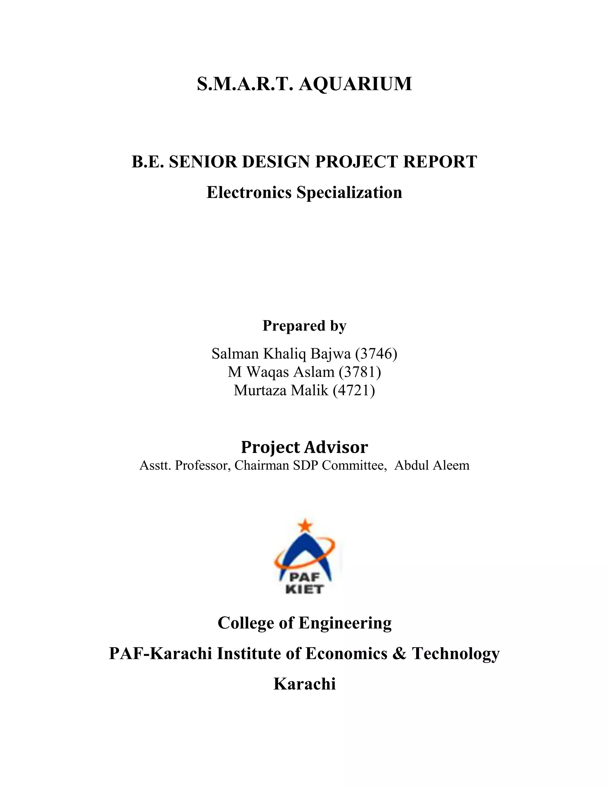 Smart aquarium project | DOCX