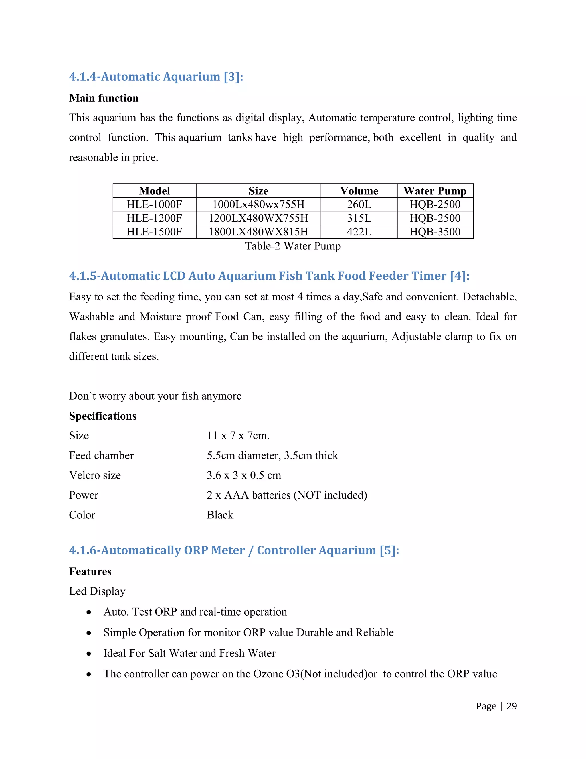 Smart aquarium project | DOCX