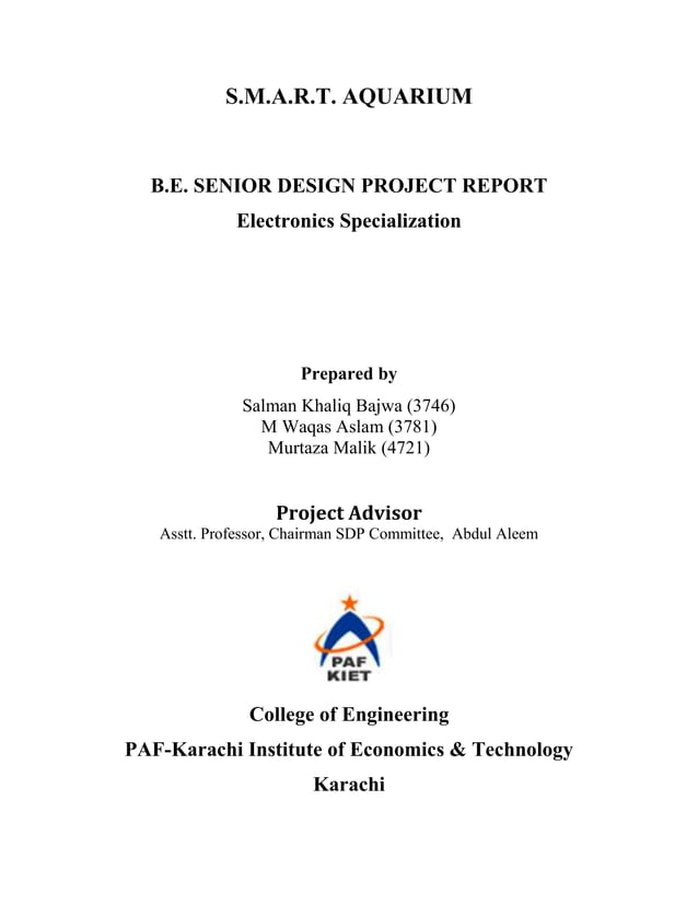 Smart aquarium project | DOCX