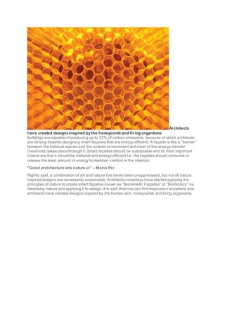 Smart Facades: Biomimicry & Biomimetic Facades | PDF