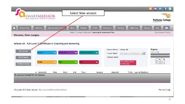 Smart Assessor ePortfolio training for Pathway Group Work Place Learn…