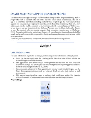 Proposal for Smart Assistant Application for Disabled Person | DOCX