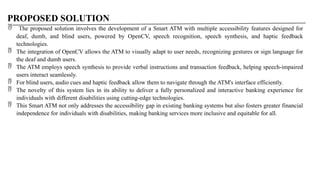 Breaking barriers smart ATM with open cv | PPTX