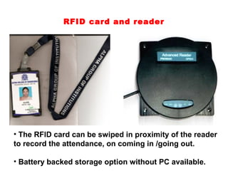 Smart attendance for marking student, teacher,staff attendance. | PPT