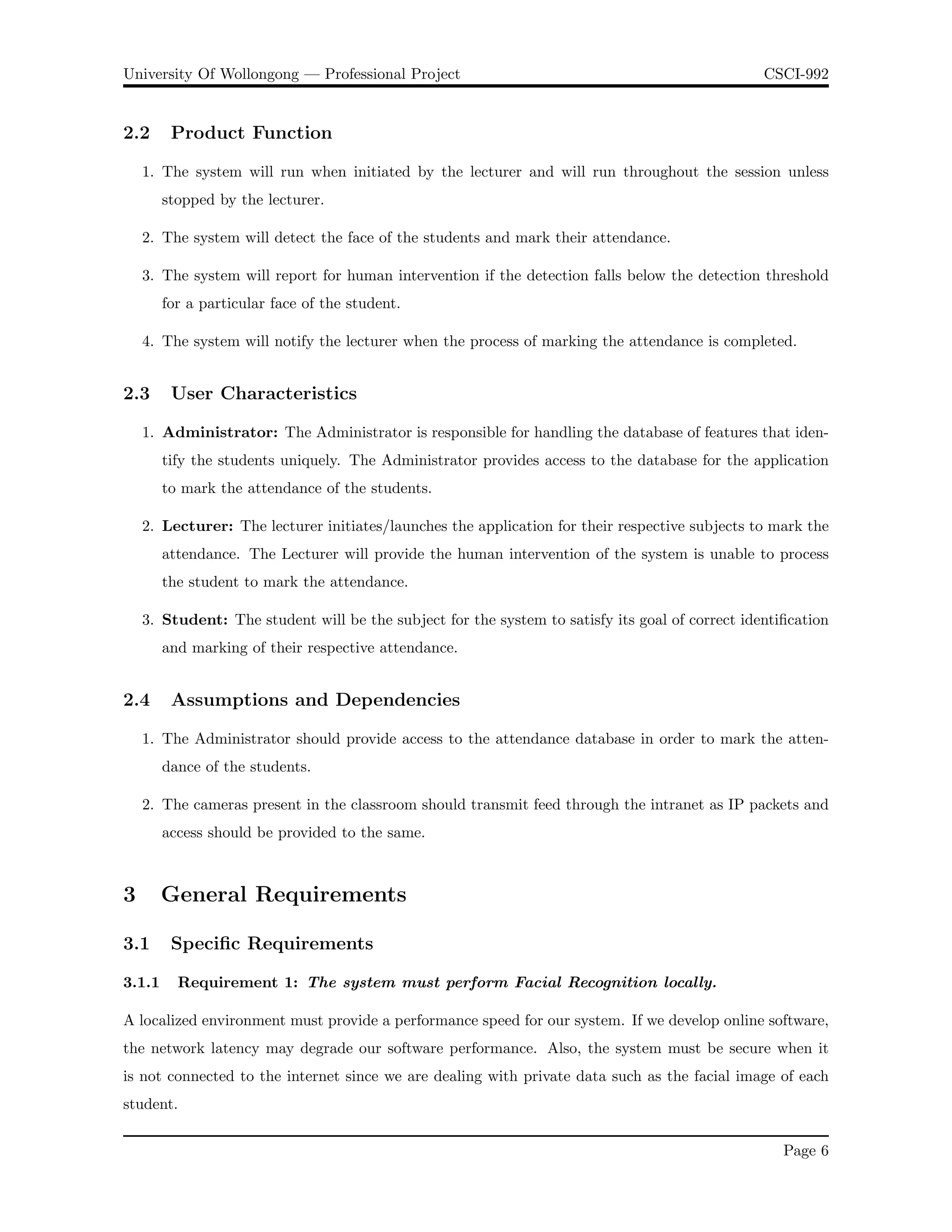 Smart attendance system using facial recognition | PDF
