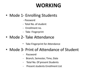 Smart attendance system | PPTX