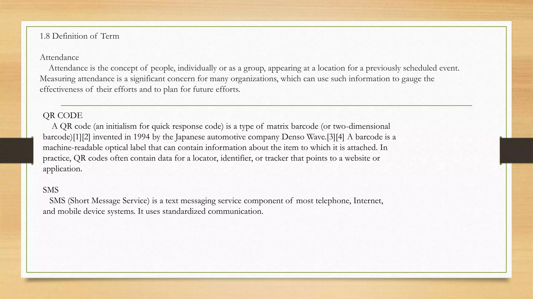 SMART ATTENDANCE SYSTEM USING QR CODE WITH SMS.pptx