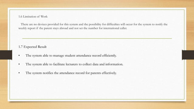 SMART ATTENDANCE SYSTEM USING QR CODE WITH SMS.pptx | Computing | Technology & Computing