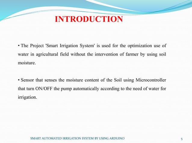 Smart automated irrigation system ppt | PPTX | Agriculture | Industries