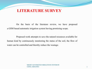 Smart automated irrigation system ppt | PPTX