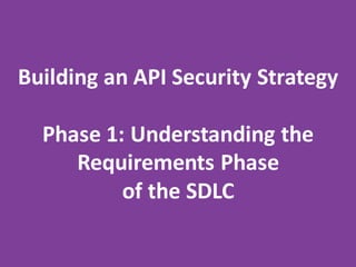 Building an API Security Strategy | PPT
