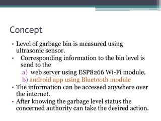 Smart Bins : IOT Based Garbage Monitoring System | PPT