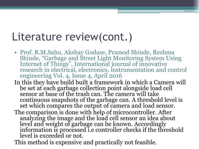 Smart Bins : IOT Based Garbage Monitoring System | PPT