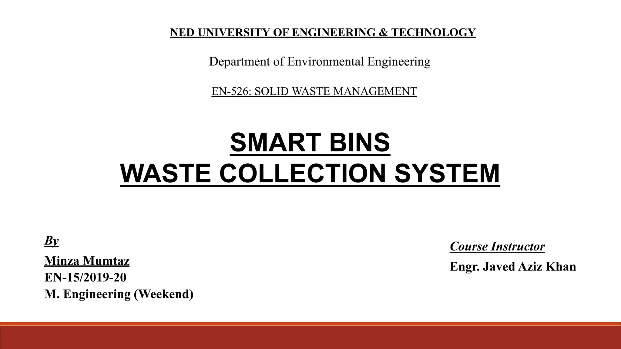 Internet of Things- IoT (application to waste management) | PPT