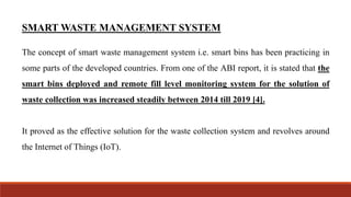 Internet of Things- IoT (application to waste management) | PPT