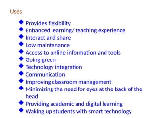 smart board features and application used in classes | PPT