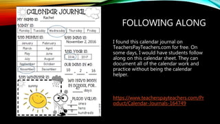 Class Calendar: What is Today? | PPT