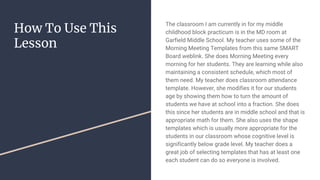 Smart board lesson plan | PPT
