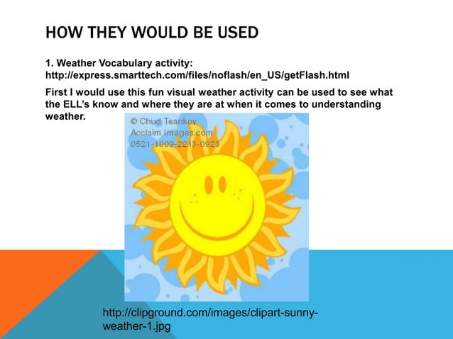 ELL Smartboard Weather Lesson | PPT