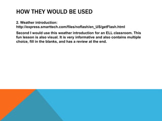 ELL Smartboard Weather Lesson | PPTX