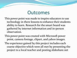 Smart board project | PPT
