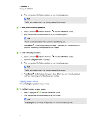 Smartboard Smart Ink User Guide | PDF