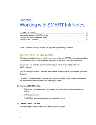 Smartboard Smart Ink User Guide | PDF
