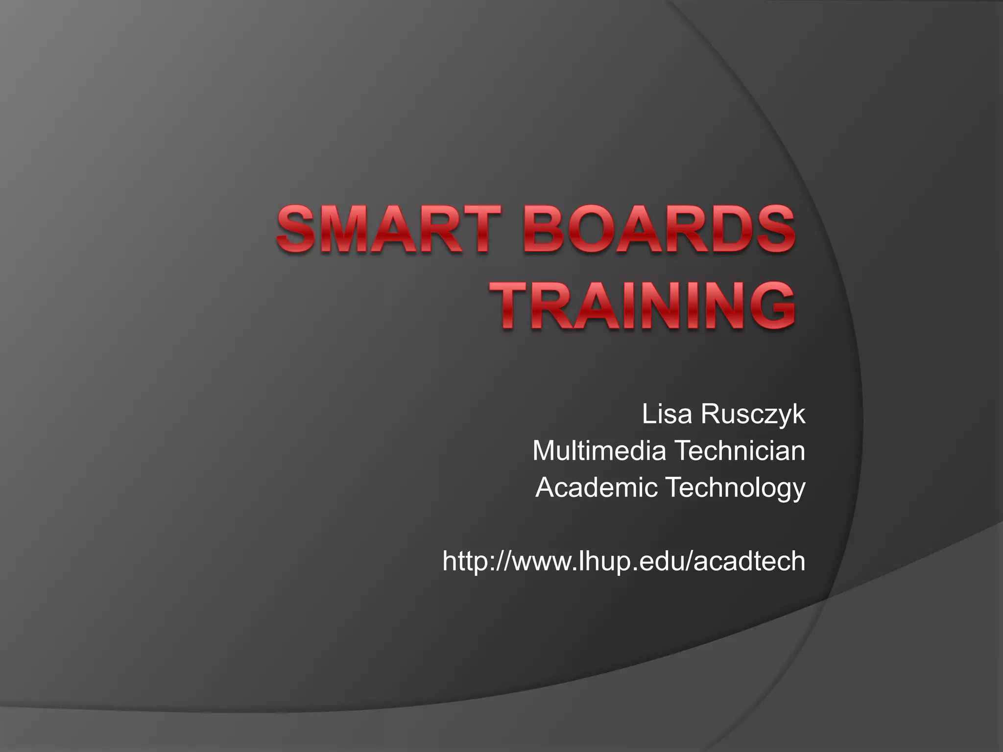 Smart Board Training | PPT