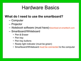 Smartboard training the basics of getting started | PPT