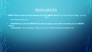 Smart board tutorial (1) | PPT
