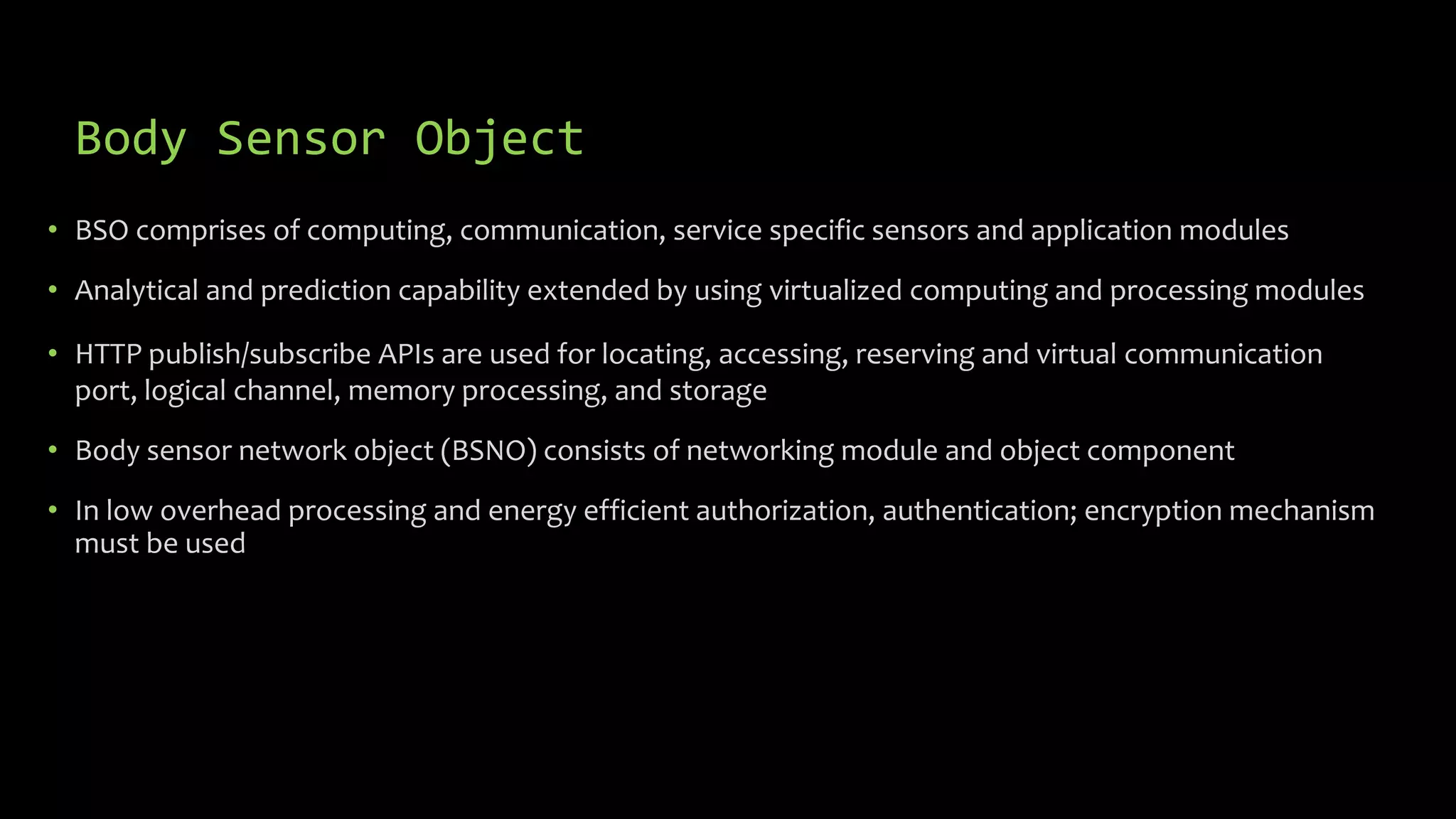 Smart body Object sensor networking | PPT