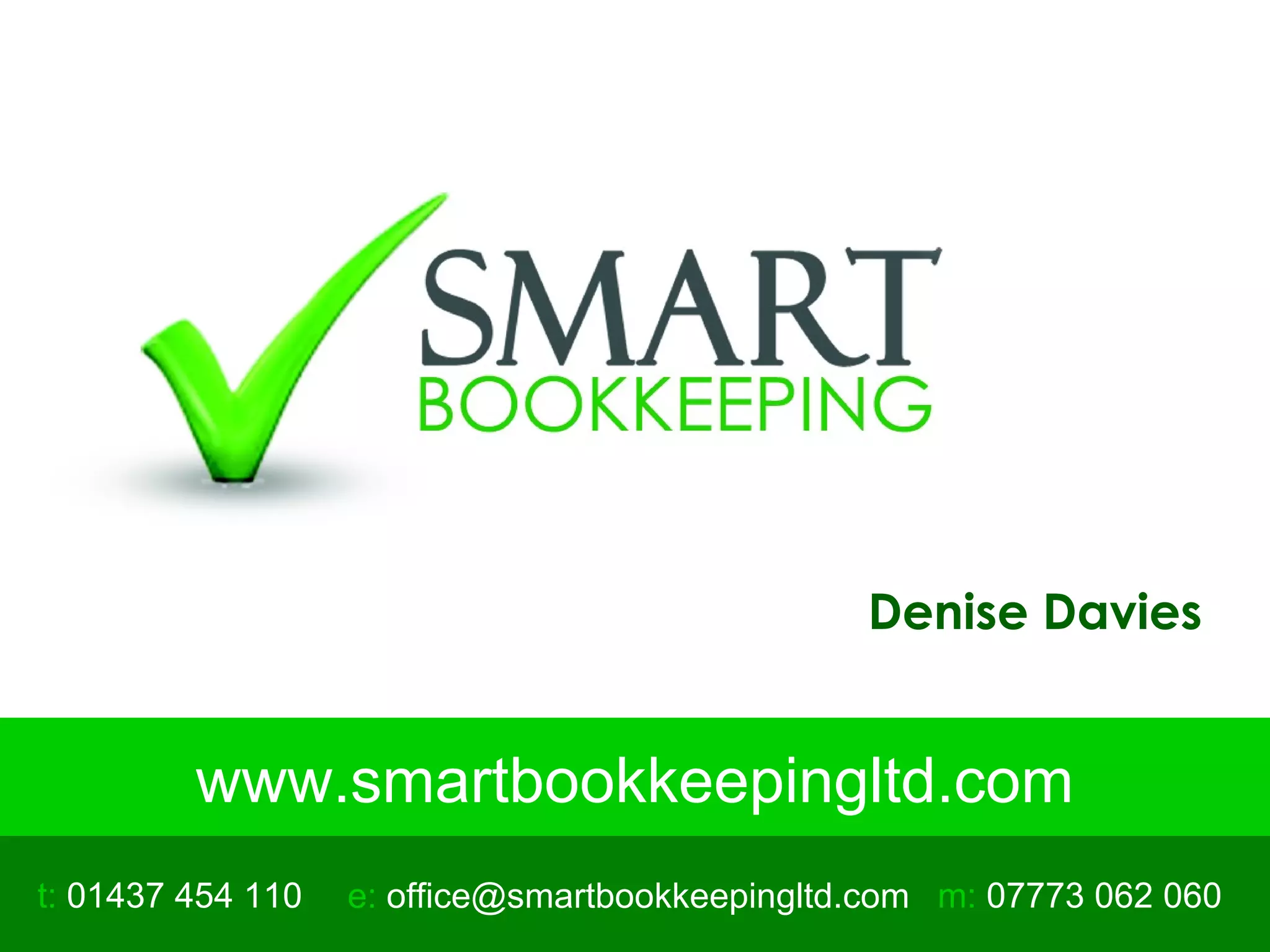 Smart Bookkeeping Presentation | PPT