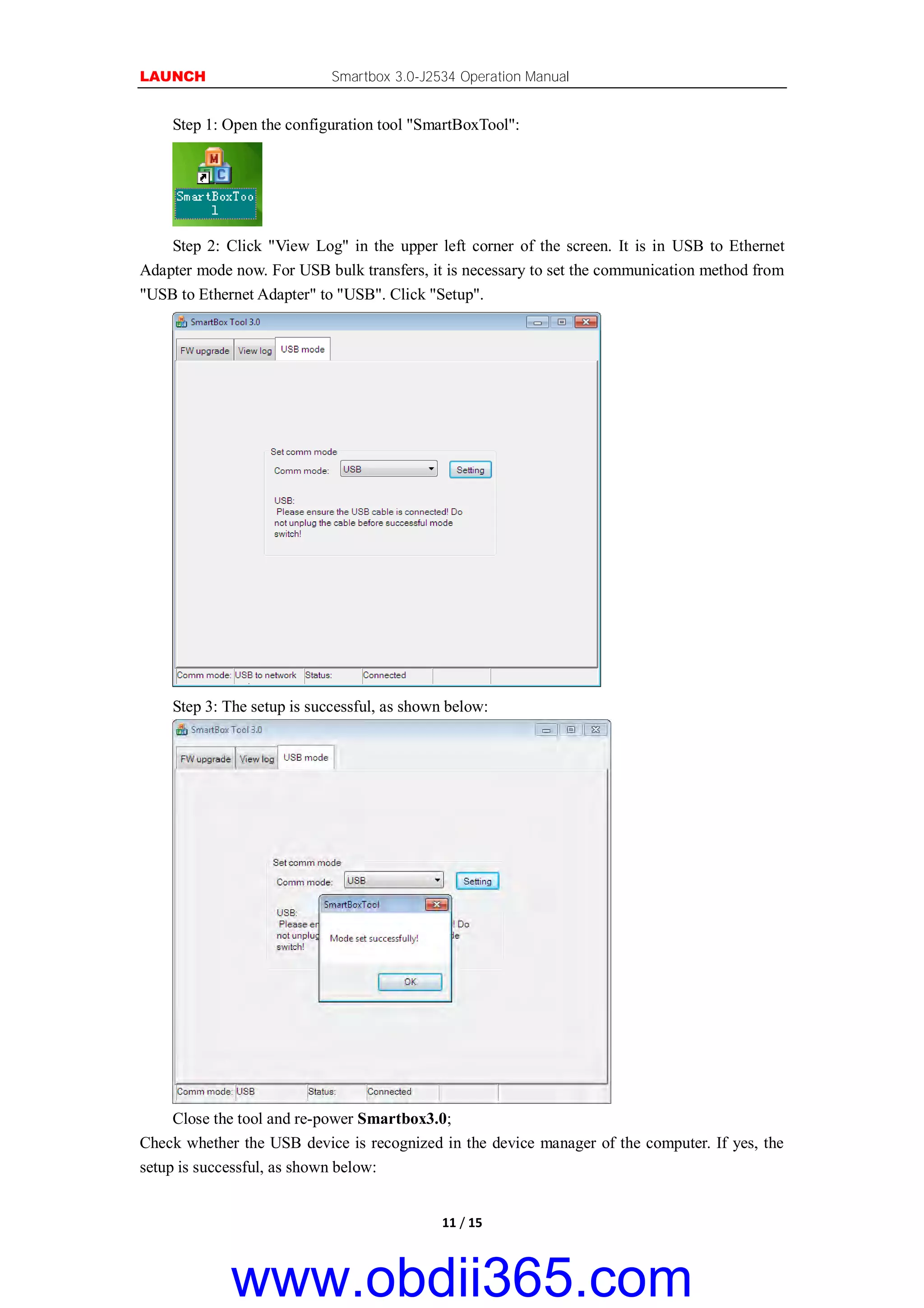 Launch X431 SmartBox 3.0 j2534 operation manual | PDF